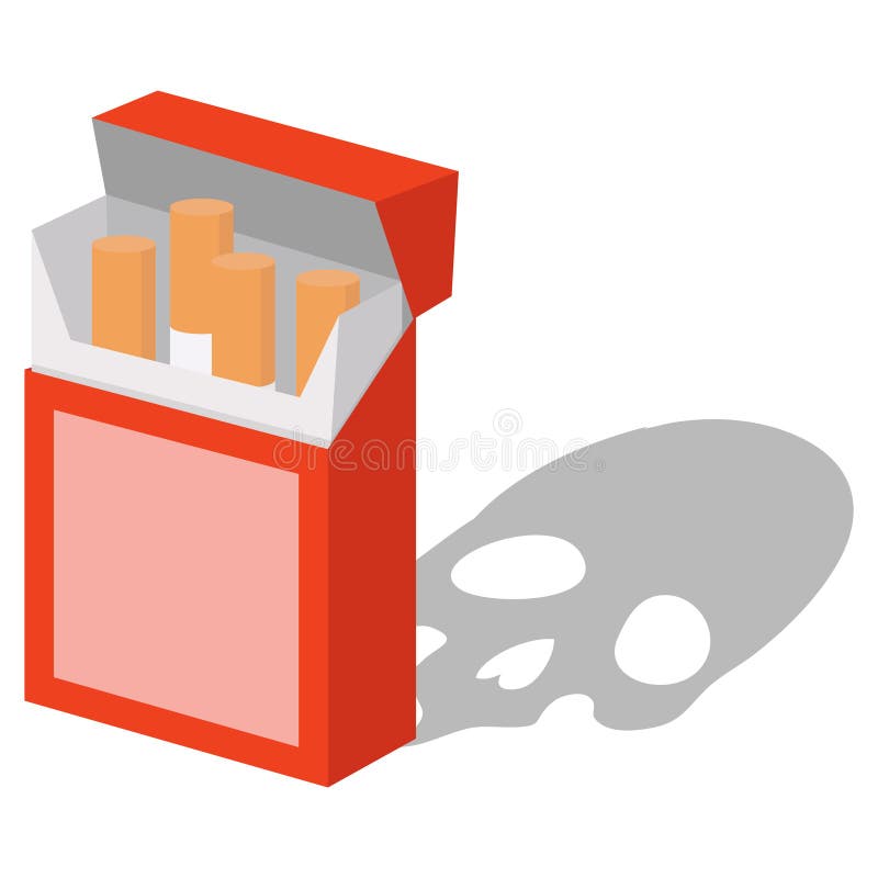 Open Cigarettes in Red Pack with Smoke Isolate Stock Vector ...