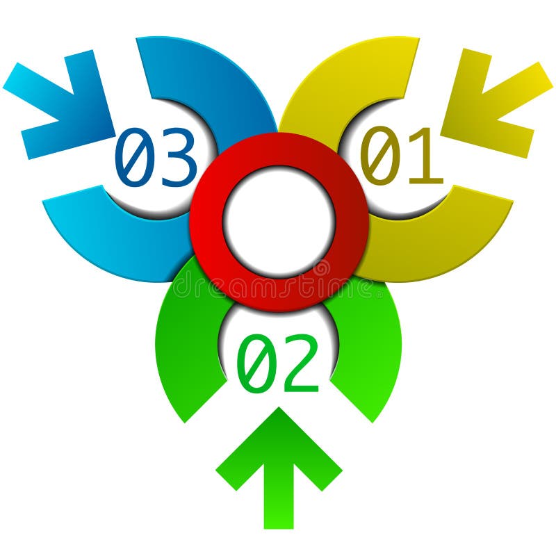 Open Circles Infographic Template Stock Illustration - Illustration of ...