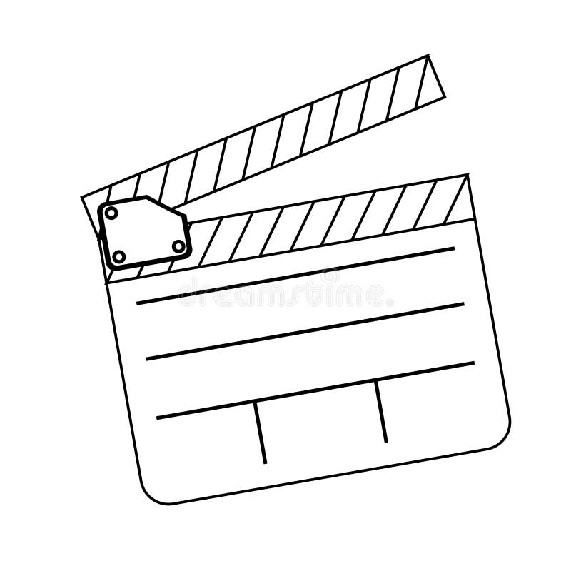 Open Clapperboard Icon Image Stock Vector - Illustration of clap ...