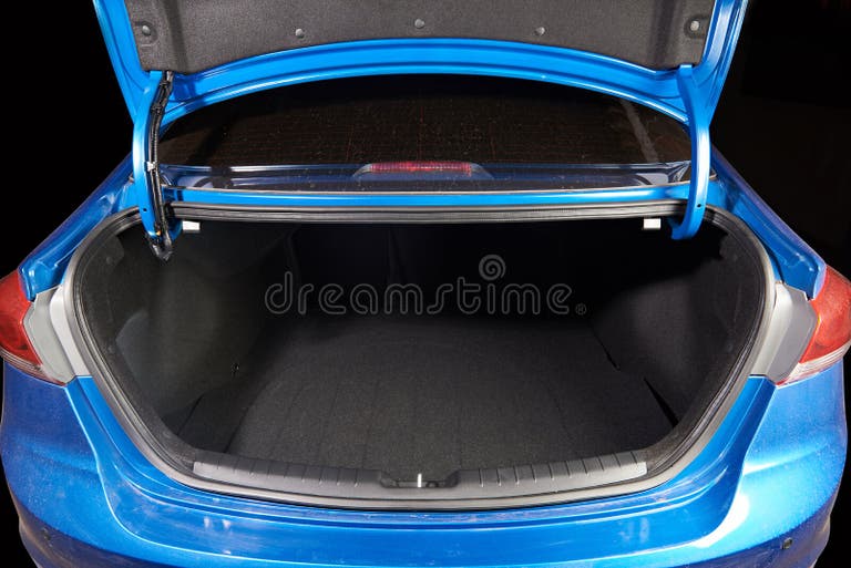 Open Clean Modern Car Trunk Stock Image - Image of empty, blue: 83331083