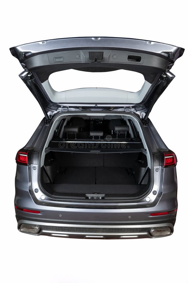 Open clean suv car trunk stock image. Image of rear - 292335705