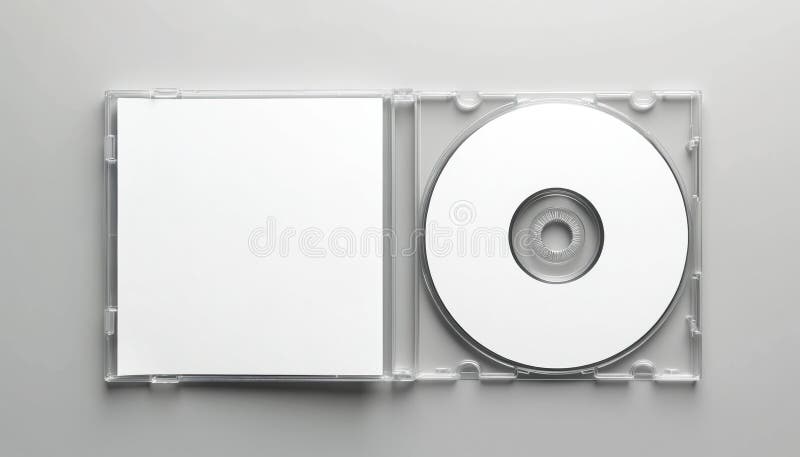 White CD Case Open stock photo. Image of storage, medium - 33766868