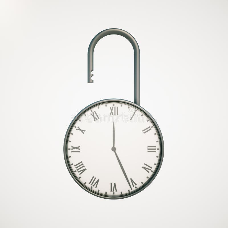 Open clock lock light stock illustration. Illustration of element ...