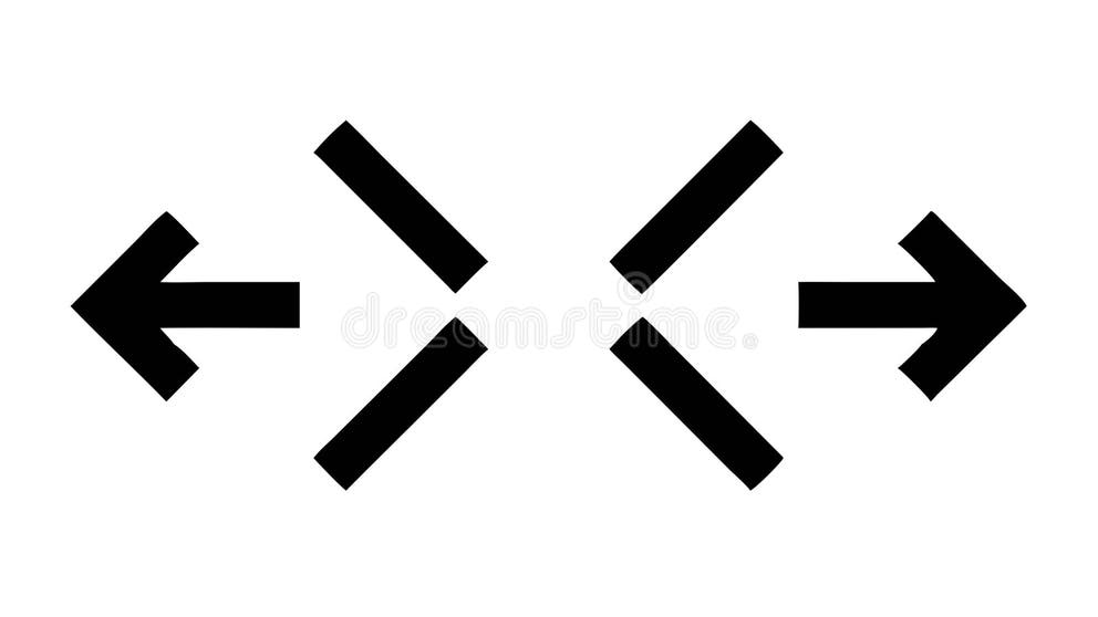 Open and Close Arrows Exchange Icon, Vector Design Generative AI Stock ...