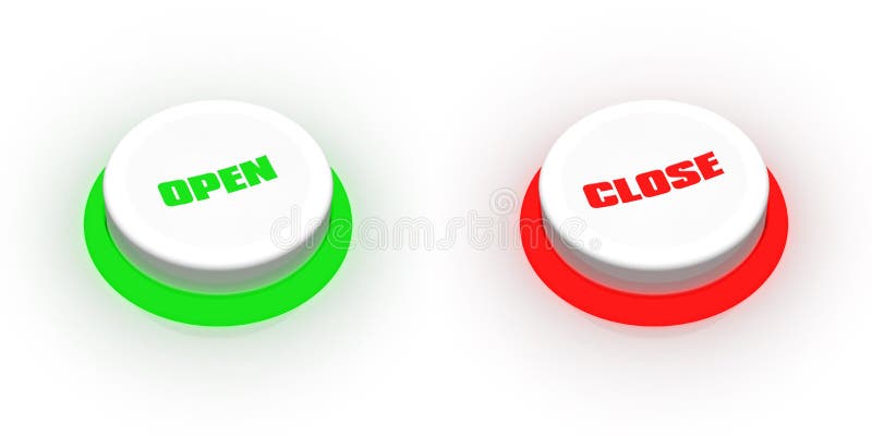 Open/close buttons stock illustration. Illustration of opening - 2288699