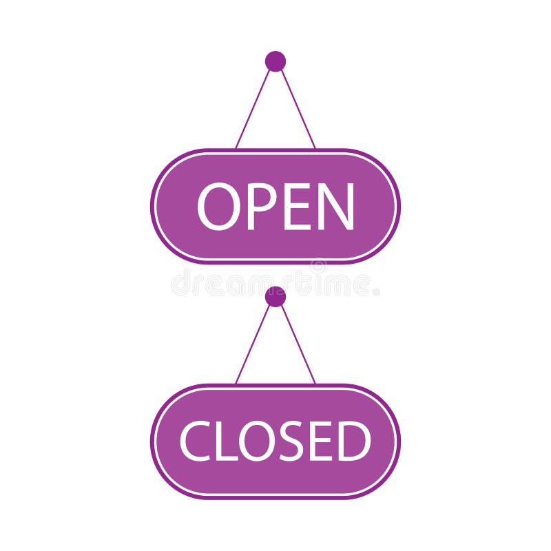 Open, Close Icon Template Vector Stock Vector - Illustration of service ...