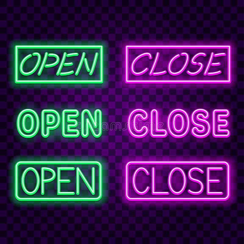 Open Closed Signs on White Vector Stock Vector - Illustration of ...