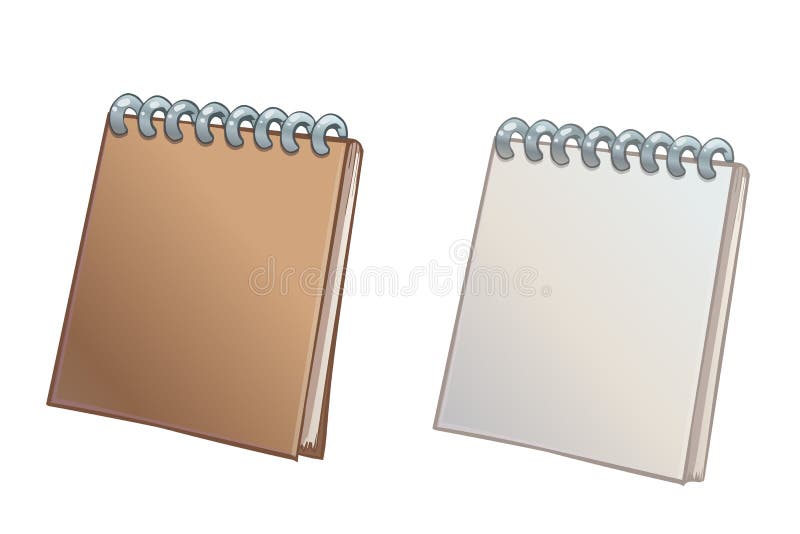Open and close notebook stock illustration. Illustration of concept ...
