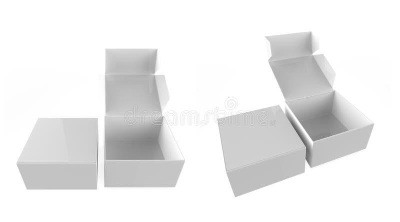 Open and Close Packaging Boxs Stock Illustration - Illustration of ...