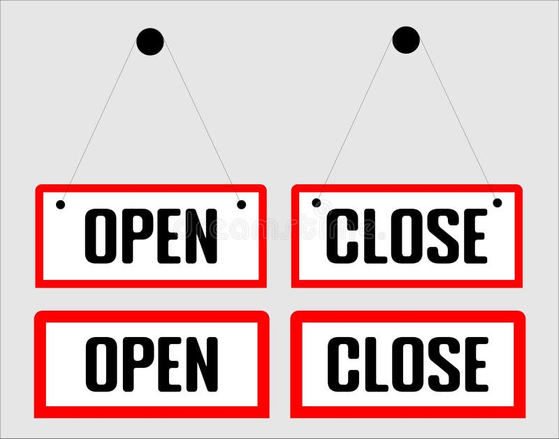 Open close sign vector stock vector. Illustration of vector - 287036537