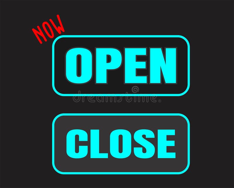 Open close sign vector stock vector. Illustration of vector - 287036537