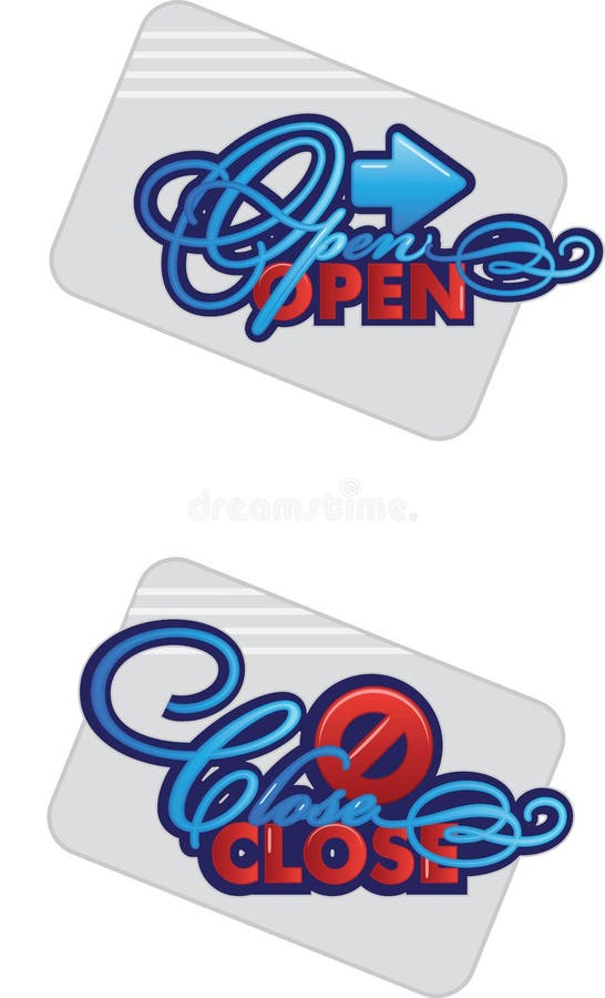 Open Close sign stock vector. Illustration of graphic - 33316484