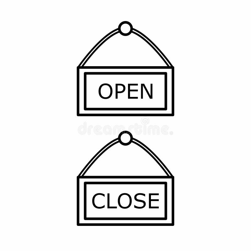 Open and Close Tag Icon Outline Vector Stock Vector - Illustration of ...