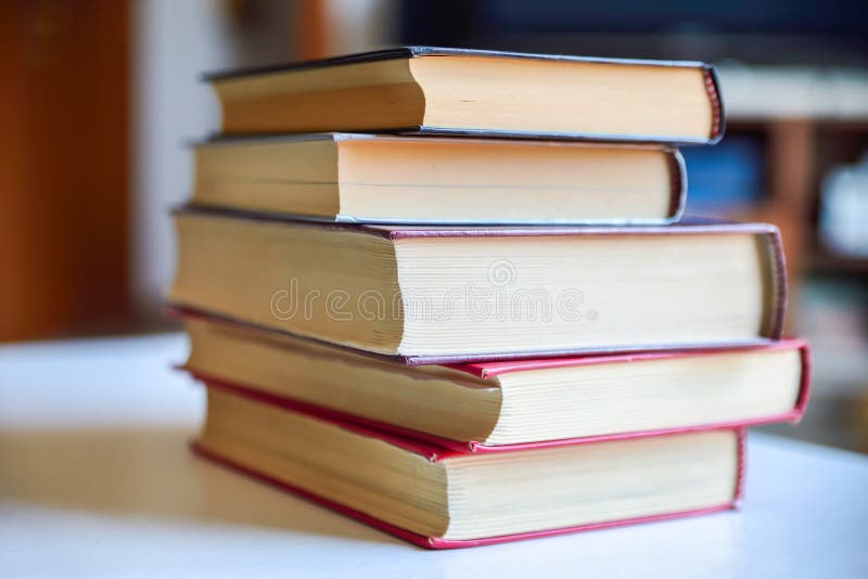 Open and Closed Books on a Table Stock Image - Image of novel ...
