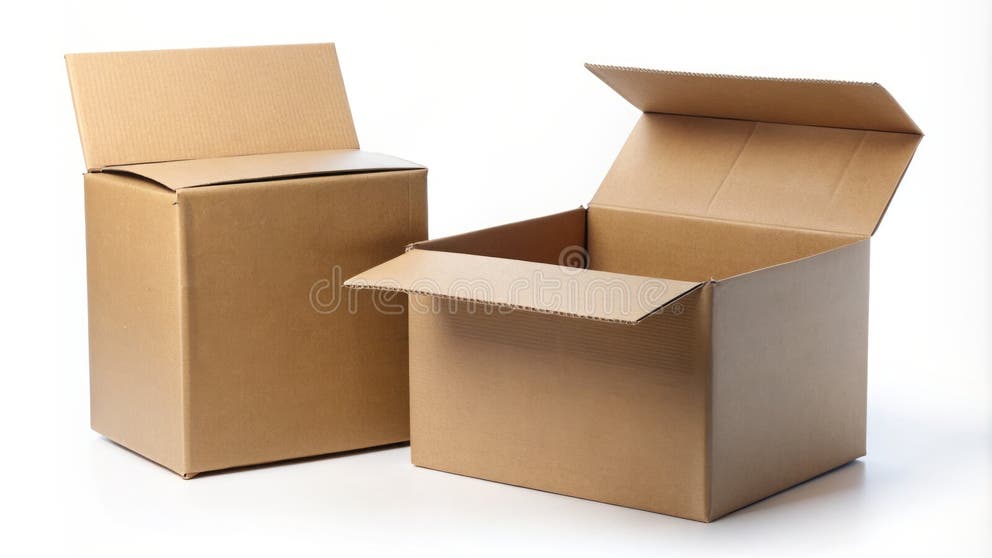 Open and Closed Cardboard Boxes a Striking Contrast in Packaging Design ...