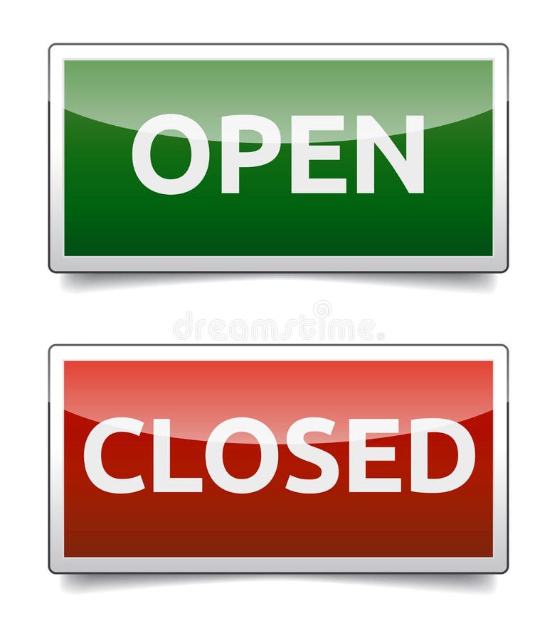 Open and Closed Store Signs Stock Vector - Illustration of fresh ...