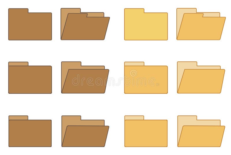 Folder icon collection stock vector. Illustration of pink - 36538469