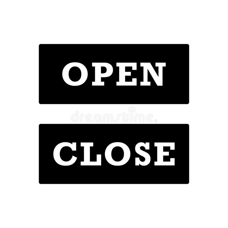 Open Closed Icon Flat Vector Template Design Trendy Stock Vector ...