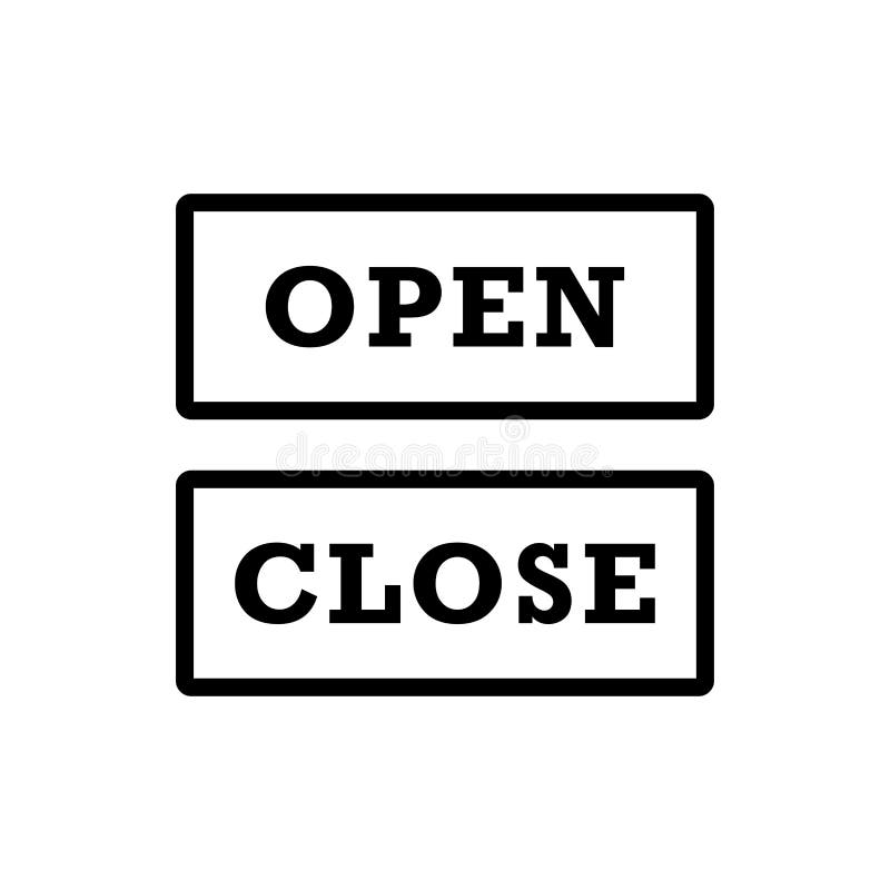 Open Closed Icon Flat Vector Template Design Trendy Stock Vector ...
