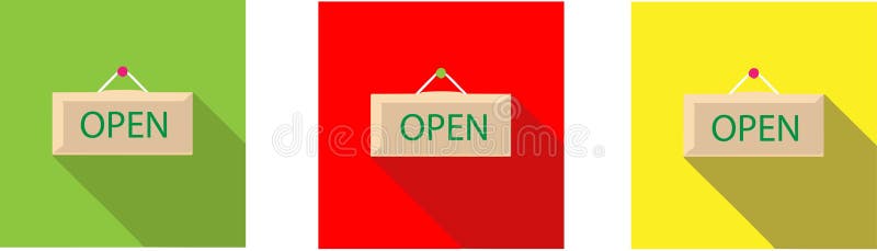 Open and Closed Icon on White Background Stock Illustration ... Open and Closed Icon on White Background Stock Illustration ...