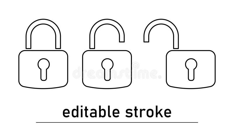 Open and Closed Lock Icon. Lock and Unlock Symbols. Security Symbols ...