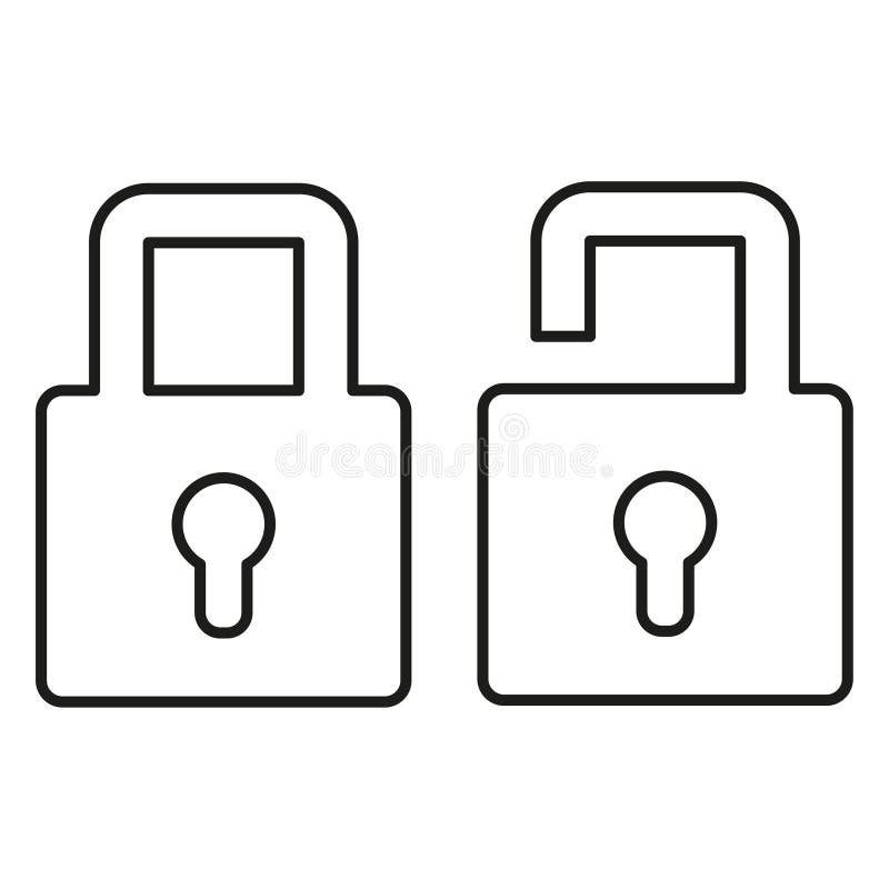 Open Closed Lock. Security Symbol for Your Web Site. Vector ... Open Closed Lock. Security Symbol for Your Web Site. Vector ...