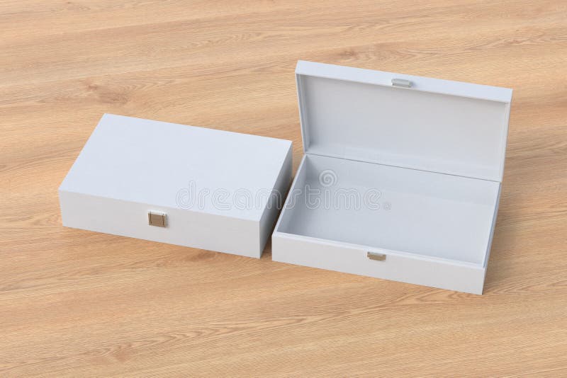 Open and Closed Long Box or Casket Stock Illustration - Illustration of ...