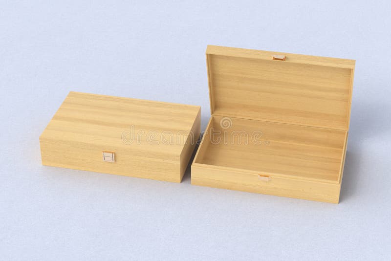 Open and Closed Long Box or Casket Stock Illustration - Illustration of ...