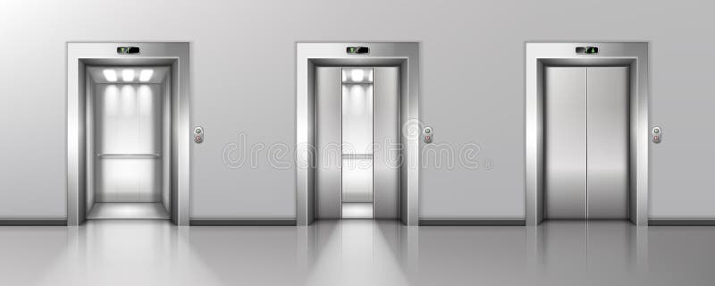 Empty Closed Open Display Door Stock Illustrations – 228 Empty Closed ...