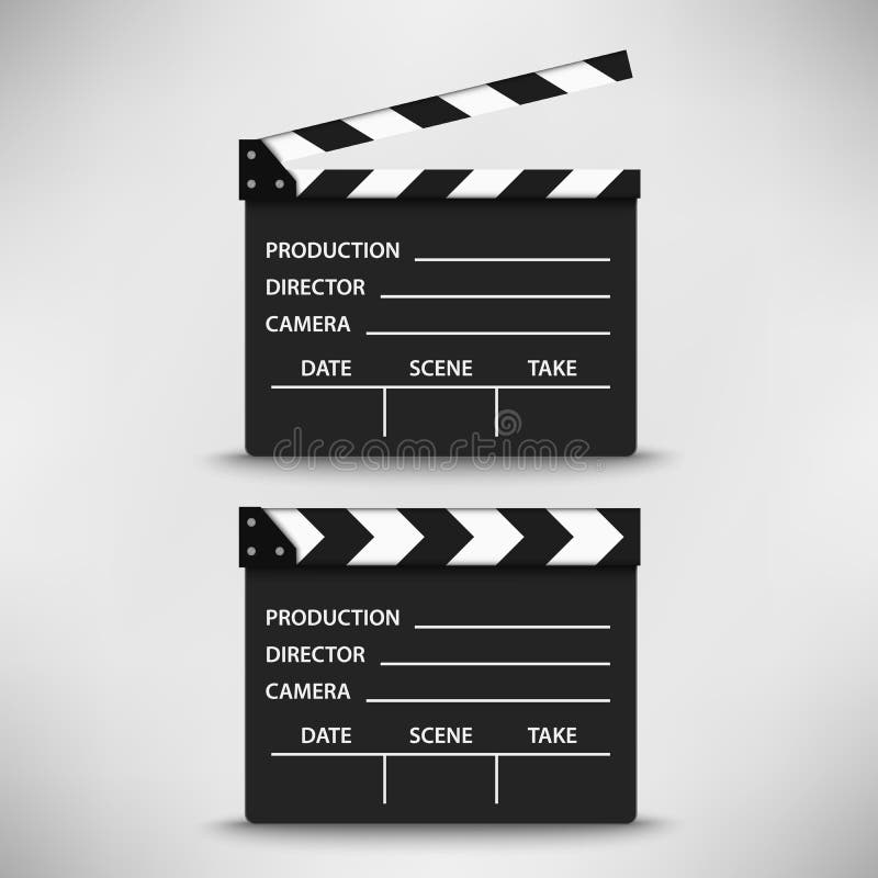 Open and Closed Movie Flap Template Stock Vector - Illustration of ...