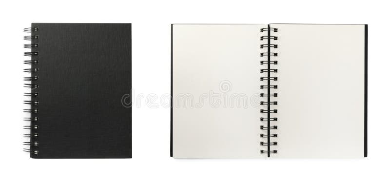 Open and Closed Notebooks on White Background, Top View. Banner Design ...