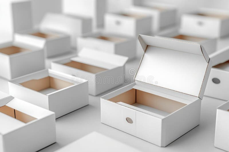 Open and Closed Office Storage Boxes in White Color for Organizing and ...
