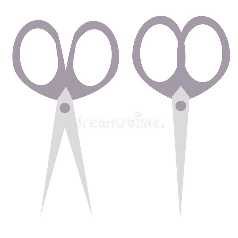 Open and Closed Scissors stock vector. Illustration of beautiful - 85248709