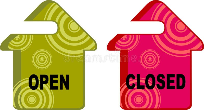 Open closed sign stock vector. Illustration of circle - 11327180