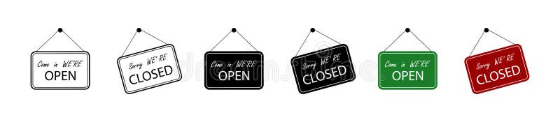 Open and Closed Sign Boards. Open or Closed Sign Board, Isolated Stock ...