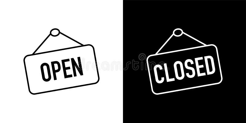 Open and Closed Sign Boards. Open or Closed Sign Board, Isolated Stock ...
