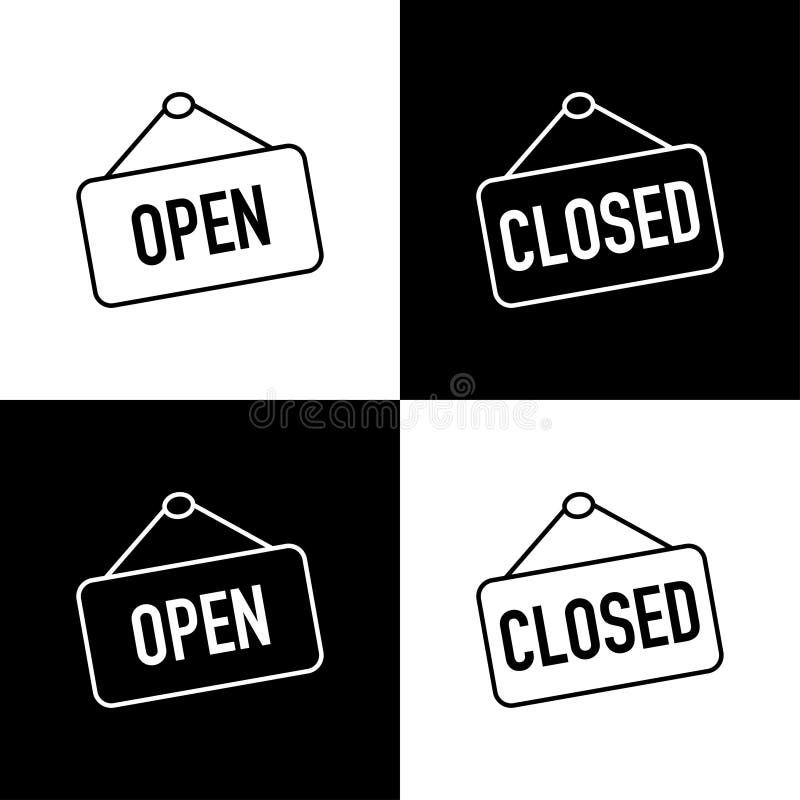 Open and Closed Sign Boards. Open or Closed Sign Board, Isolated Stock ...