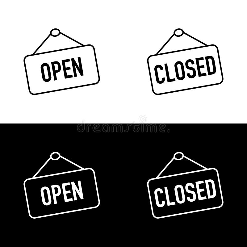 Open and Closed Sign Boards. Open or Closed Sign Board, Isolated Stock ...
