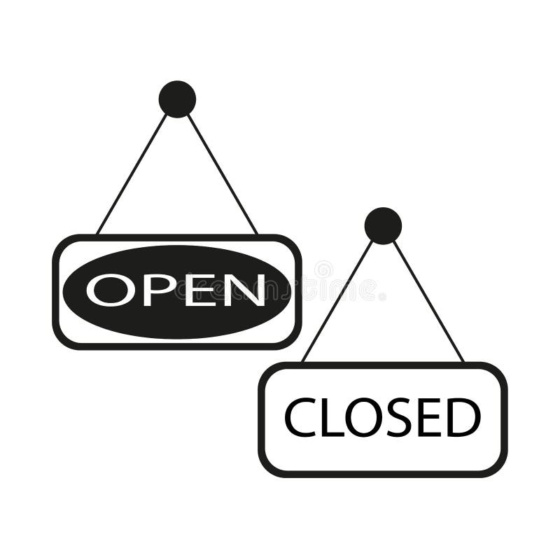 Open Closed Sign Icons. Vector Illustration. Stock Image Stock Vector ...