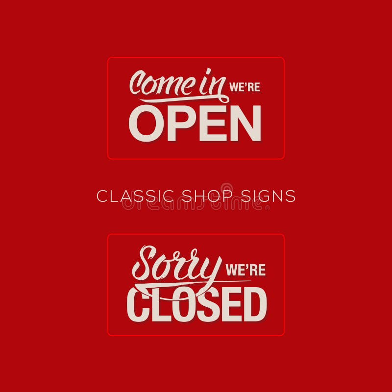 Red Store Sign Illustration Stock Illustrations – 66,883 Red Store Sign ...