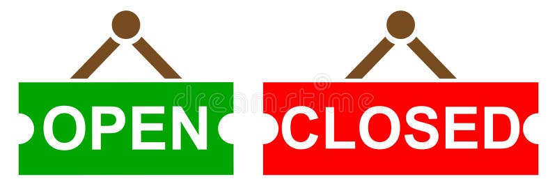 Open and Closed Signboard - Vector Stock Vector - Illustration of ...