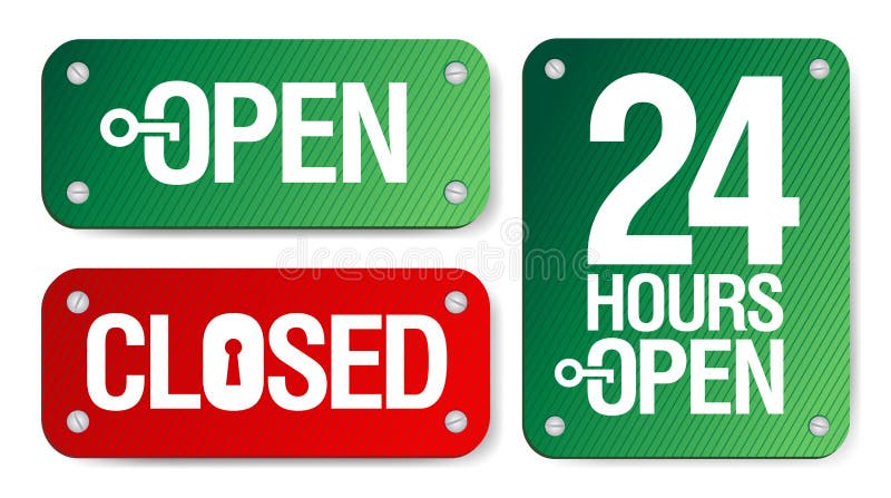 Opening Hours Sign EPS stock vector. Illustration of graphic - 15734378
