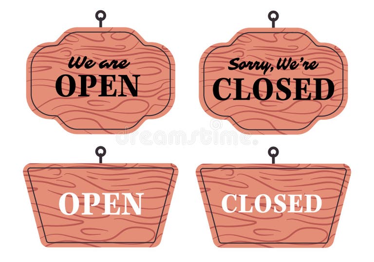 Open Closed Sign Wood Stock Illustrations – 1,519 Open Closed Sign Wood ...