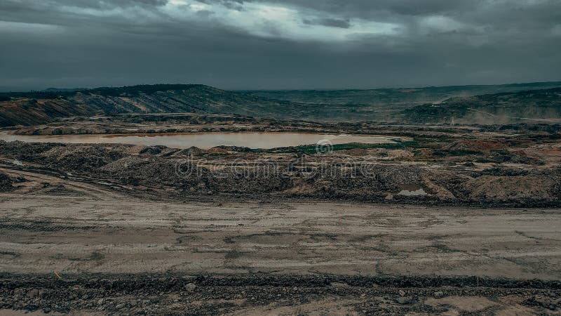 Open coal mining area stock image. Image of area, open - 208317209