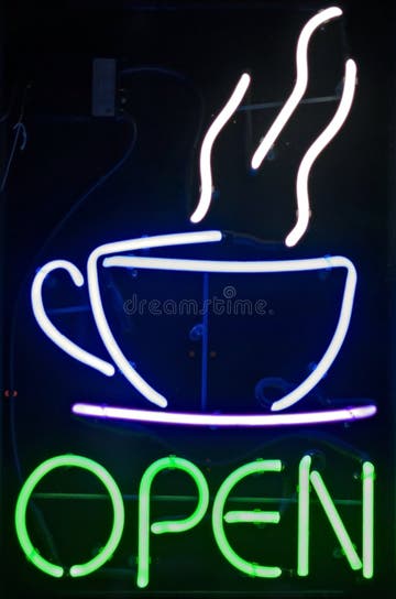 Open Coffee Sign stock photo. Image of advertisement, java - 5909460