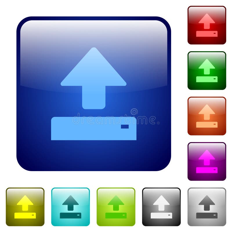 Open color square buttons stock vector. Illustration of code - 186528251