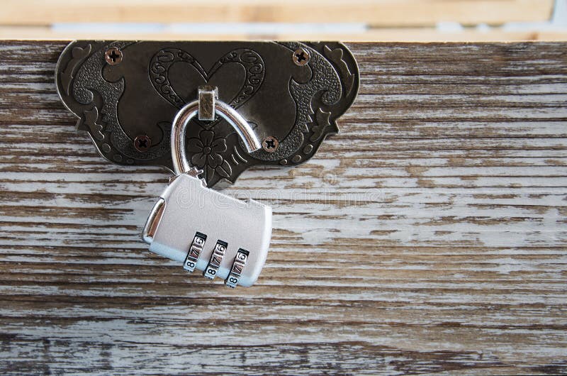 Open Combination Lock on a Wooden Box Stock Photo - Image of privacy ...
