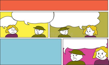 Open Comics Template stock illustration. Illustration of graphics ...