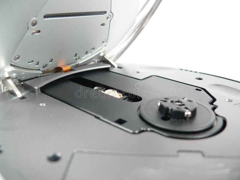 Open compact disc player stock photo. Image of white, background - 3894100