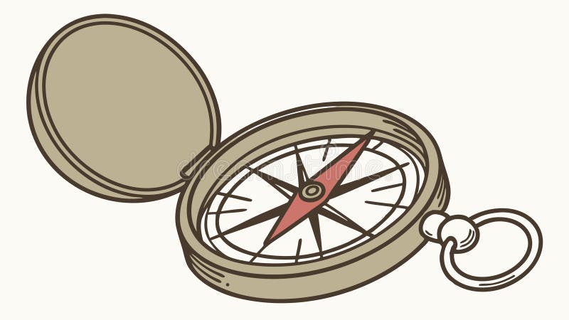 Open Compass with Map, Navigation and Exploration Symbol, Vector Design ...